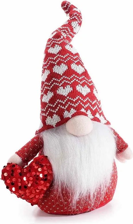 Skřítek lásky s pletenou čepicí 35 cm
