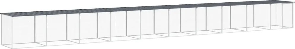 Klec pro kuřata se střechou antracitová 1 003 x 98 x 90 cm ocel 3189053