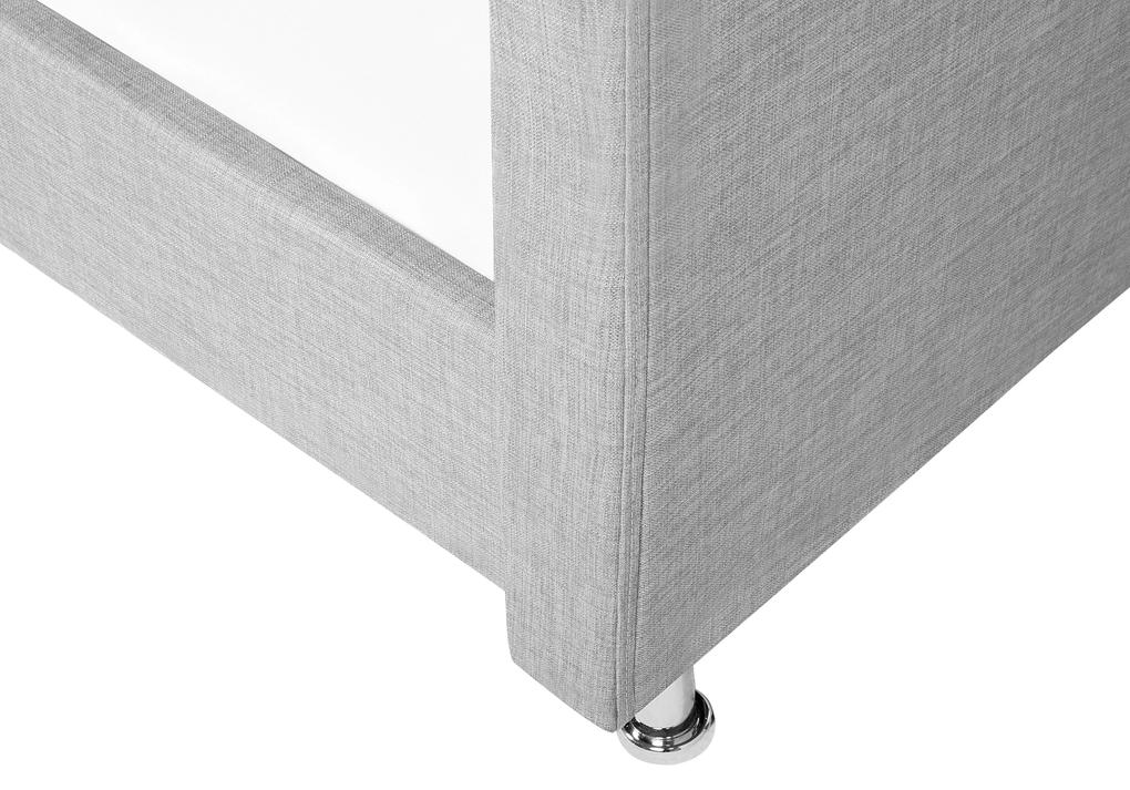 Čalouněná postel 90x200 cm šedá METZ Beliani