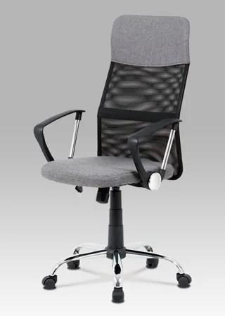Kancelářská židle potažena šedou látkou s černými detaily KA-V204 GREY