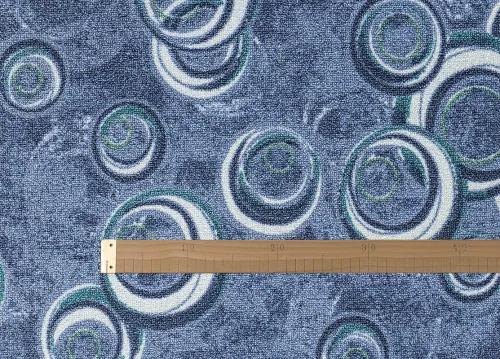 Koberce Breno Metrážový koberec DROPS 74, šíře role 400 cm, Modrá, Vícebarevné