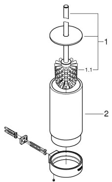 GROHE 41076GL0 - Souprava na čištění toalety SELECTION zlatá