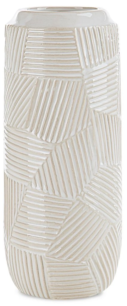 KERAMICKÁ VÁZA ROMINA 12X30 CM KREMOVÁ