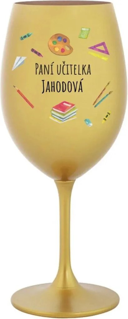 Personalizovaná sklenice pro paní učitelku/pana učitele (pomůcky)