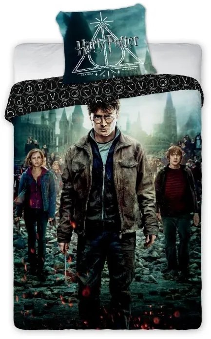 FARO Povlečení Harry Potter Relikvie smrti Bavlna, 140/200, 70/90 cm