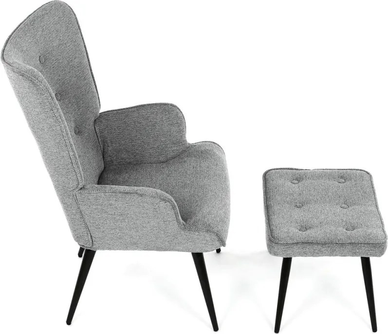 Relaxační křeslo, šedá, sametová látka, AK-303 GREY2