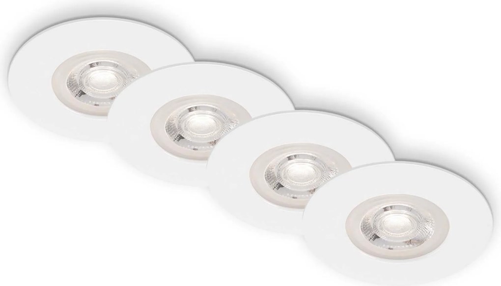 Briloner Vestavná LED svítidla (Sada 4, bílá)
