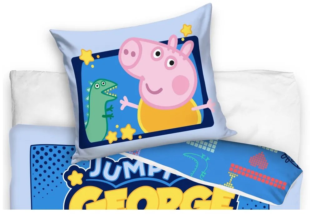 TipTrade s.r.o. Dětské povlečení Prasátko Peppa George Jumping Game 140x200 + 70x90