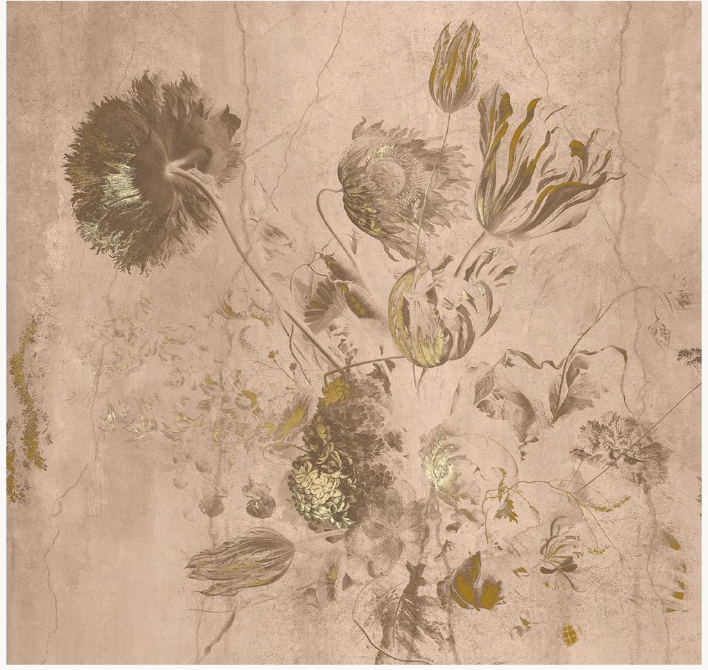 Vliesová tapeta's vysokým leskem Fresco Flowers
