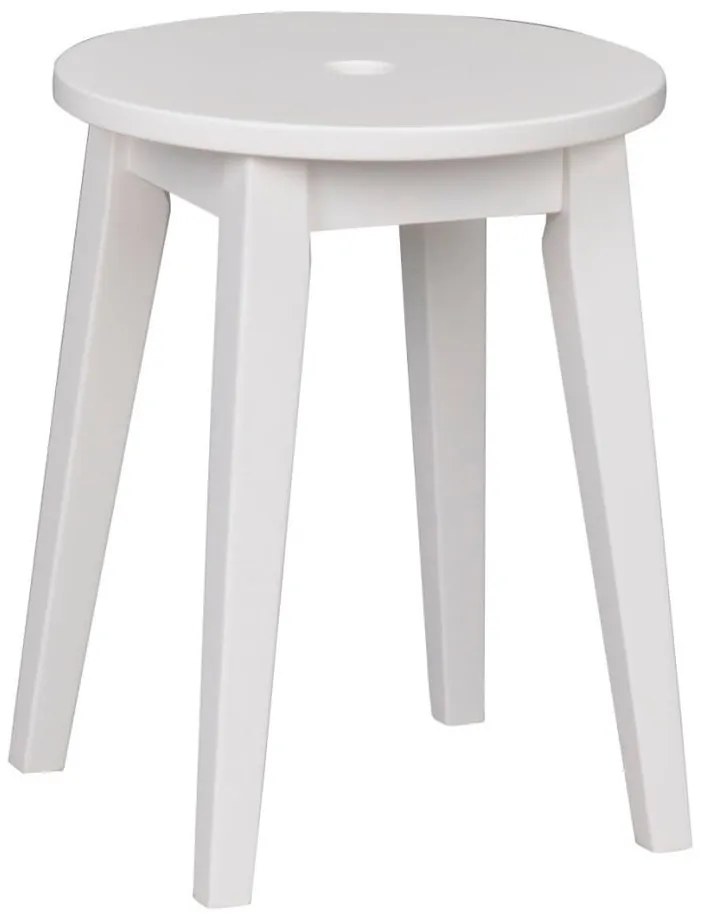 Bílá stolička s nohami z březového dřeva Rowico Metro, výška 44 cm