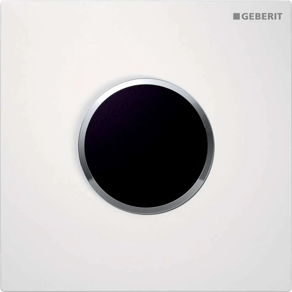 Geberit - Elektronické ovládání splachování pisoárů typ 10, síťové napájení, bílá/chrom 116.025.KJ.1