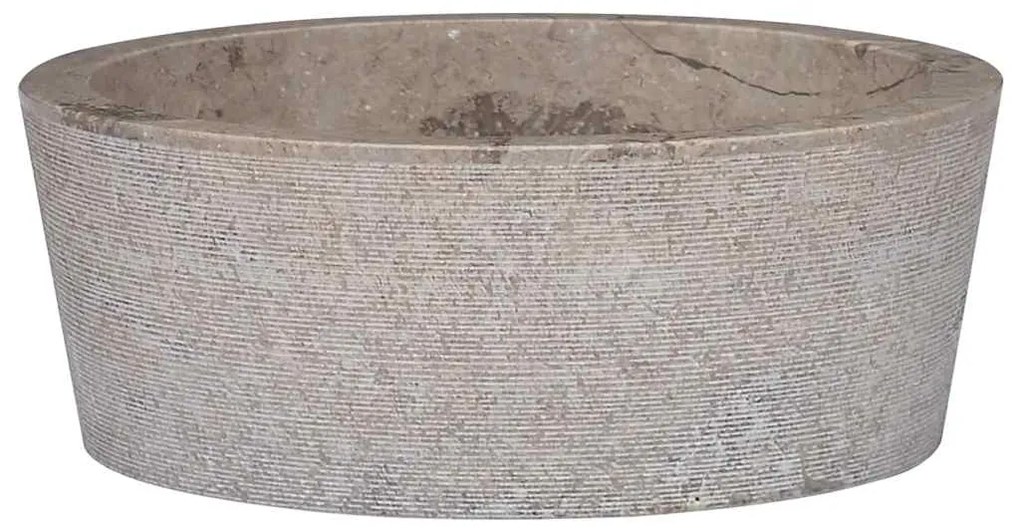 Umyvadlo šedé Ø 40 x 15 cm mramor 149179