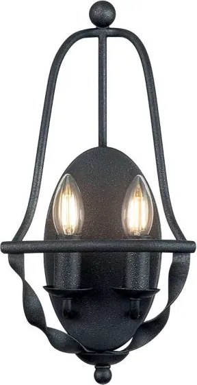 Elstead BRADBURY nástěnná Farmhouse lampa 2xE14 šedá