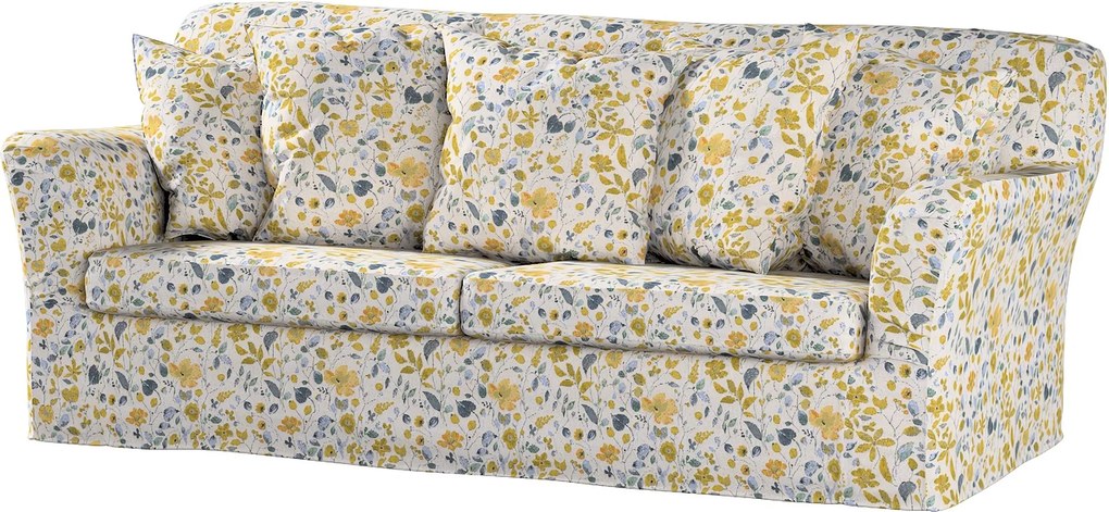 Potah na pohovku IKEA Tomelilla rozkládací barva žlutá látka pletený vzor, vzorované