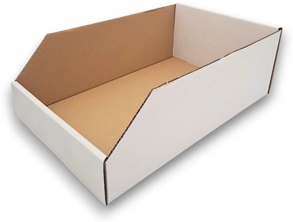 KARTON PAK Úložné boxy na oblečení, organizéry do skříně BÍLÝ KARTON 30 x 47 cm