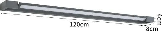 Brilagi-LED Koupelnové osvětlení zrcadla AQUA LINE LED/36W/230V 120 cm IP44 antr