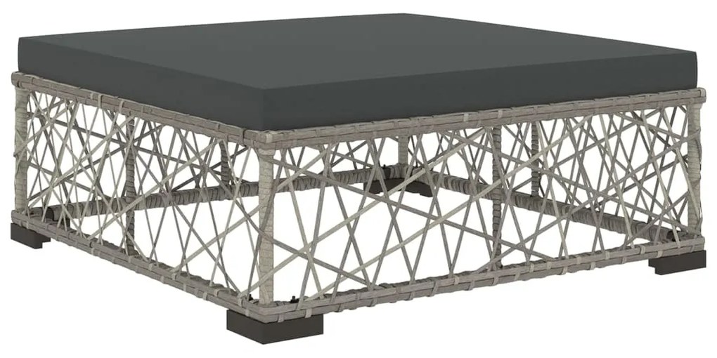 vidaXL Marketos 5dílná zahradní sedací souprava s poduškami polyratan šedá