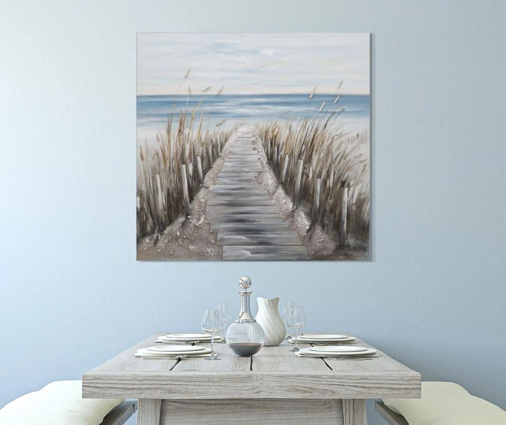 Ručně malovaný obraz Mauro Ferretti Beach, 100x3,8x100 cm