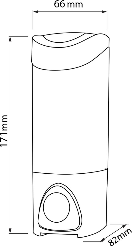 Aqualine Aqualine, Dávkovač tekutého mýdla na zavěšení 300ml, chrom, 1319-71
