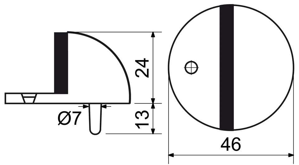 Dveřní zarážka Trento, antracit