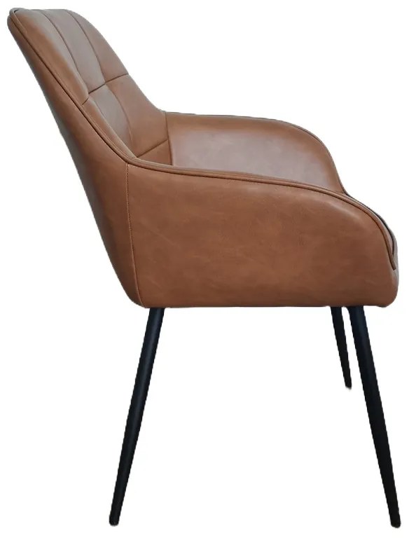 Designová židle Jadwiga II koňaková