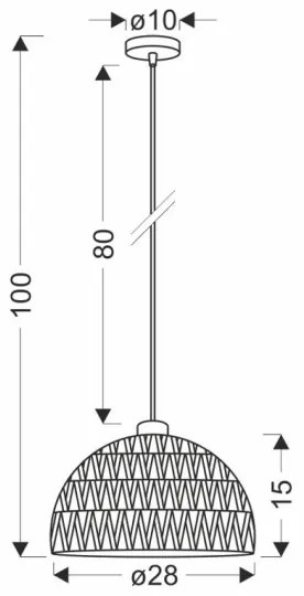 Lustr na lanku BALLI 1xE27/40W/230V béžová