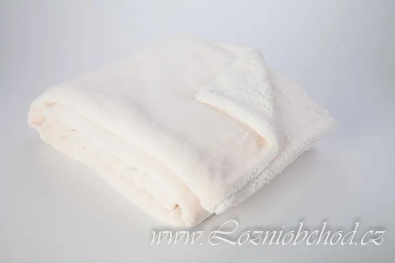 Beránek deka z mikrovlákna bílá káva - 150x200 cm