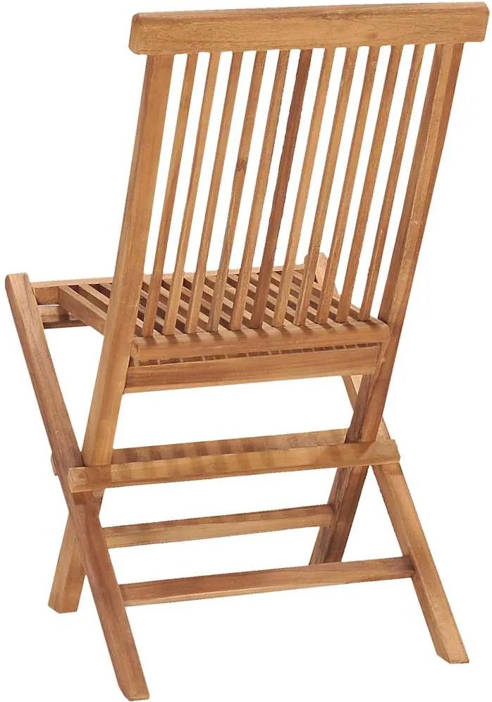 7dílný skládací zahradní jídelní set masivní teakové dřevo 3059968