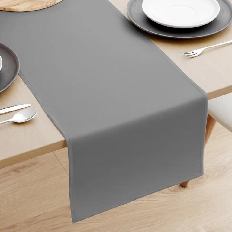 Goldea běhoun na stůl 100% bavlněné plátno - šedý 20x120 cm