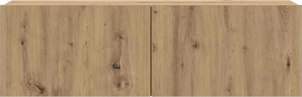 Sada 8 kusů nástěnné TV skříňka dub artisan kompozitní dřevo 3328952