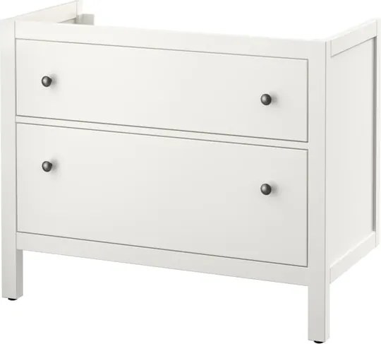 HEMNES Umyvadlová skříňka se 2 zásuvkami, bílá, 100x47x83 cm