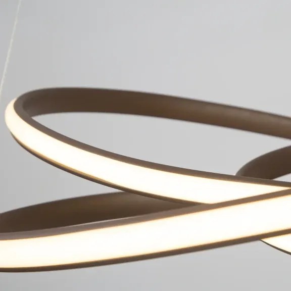 LED lustr Menton 52 Hnědá