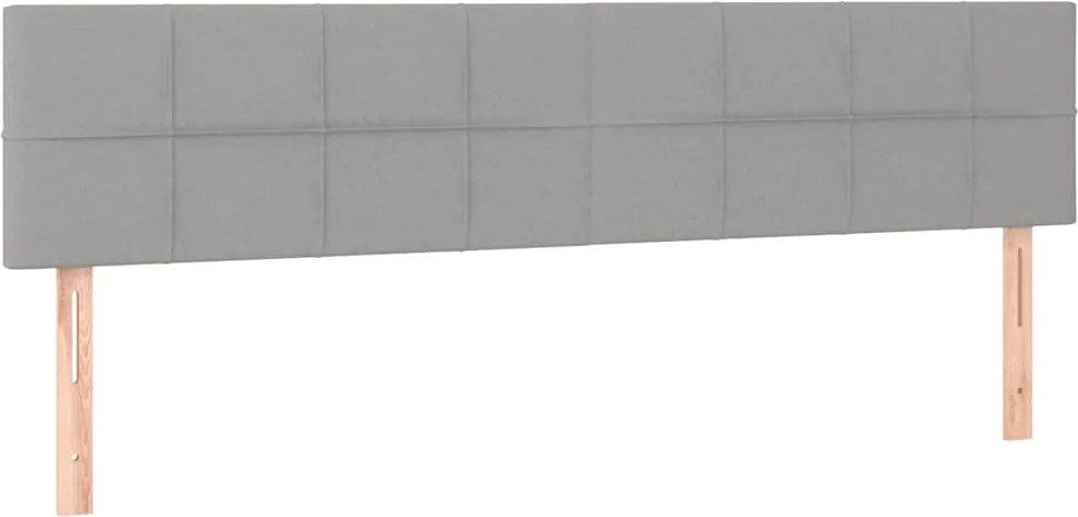 Box spring postel s matrací světle šedá 200 x 200 cm textil 3130297