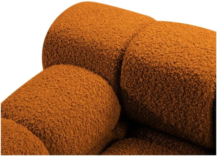 Modulární pohovka z textilie bouclé v terakotové barvě 188 cm Bellis – Micadoni