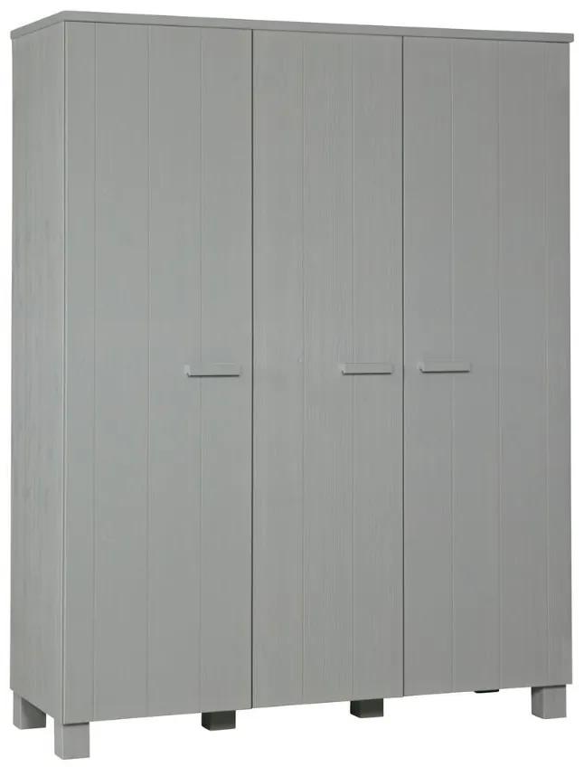 OnaDnes -20% Hoorns Světle šedá dřevěná skříň Koben 203 x 158 cm