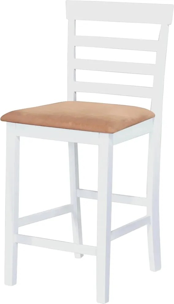 Bílý dřevěný barový stůl a 4 barové židle, set 271832