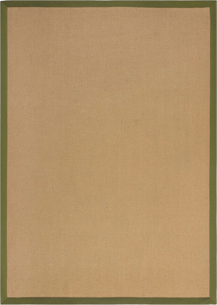 Kusový koberec Herringbone Border Kira Green, 160x230, béžová, chodba / predsieň, Flair Rugs