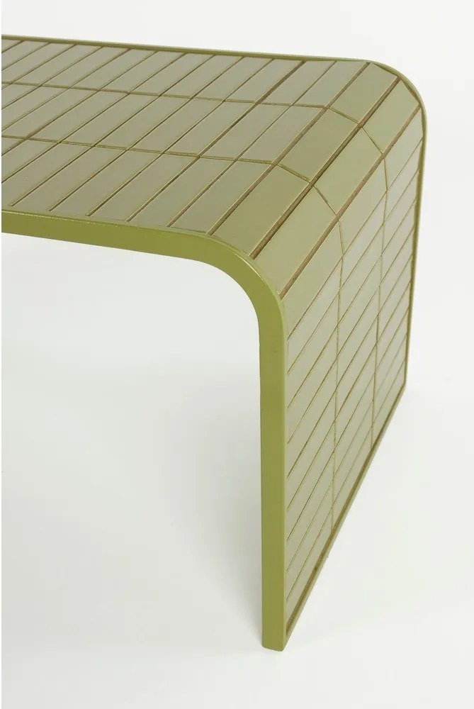 Zelený keramický konferenční stolek 47x80 cm Tiles – Zuiver
