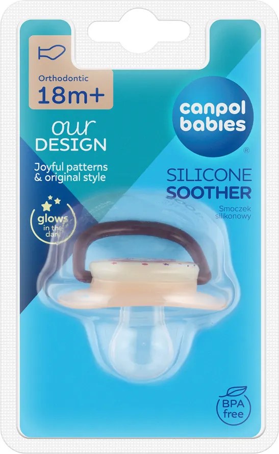 Canpol babies Dudlík svítící silikonový anatomický NIGHT DREAMS 18m+ 1ks