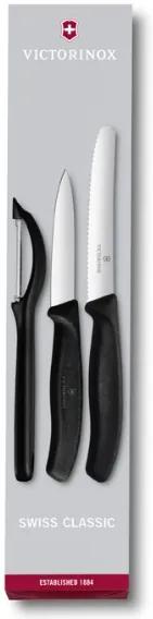 Třídílná sada nožů se škrabkou VICTORINOX 6.7113.31 8-11 cm červená