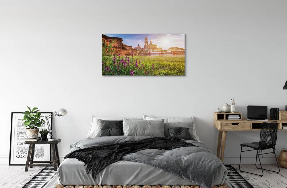 Obrazy na plátně Německo Sunrise River 140x70 cm