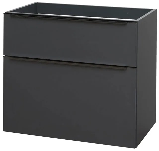 Mereo Mereo, Mailo, koupelnová skříňka 81 cm, bílá, dub, antracit, CN531SB