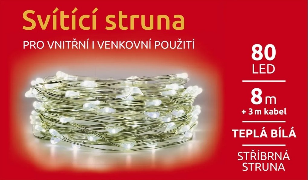 Marimex | Svítící struna 80 LED | 18000094