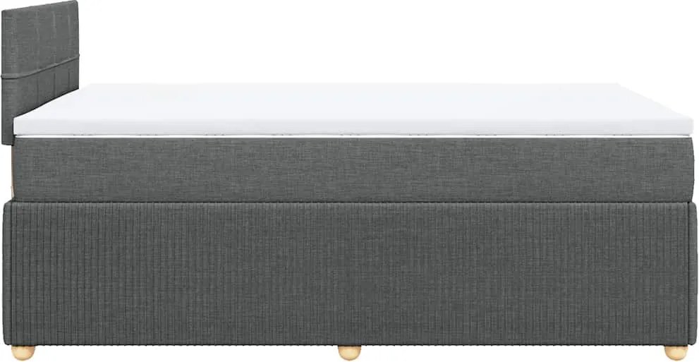 Box spring postel s matrací tmavě šedá 120x190 cm textil 3287396