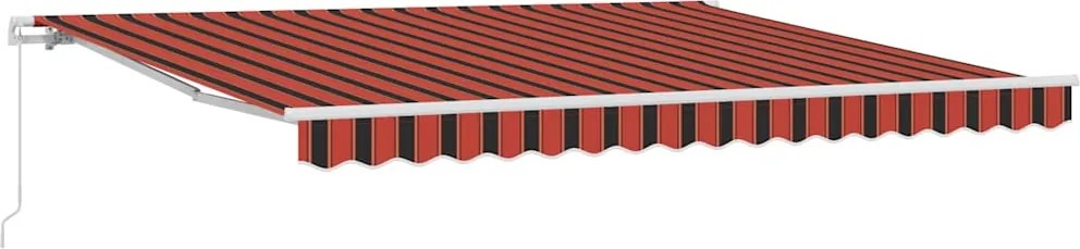 Stahovací markýza Oranžová a hnědá 400 × 300 cm 3330505