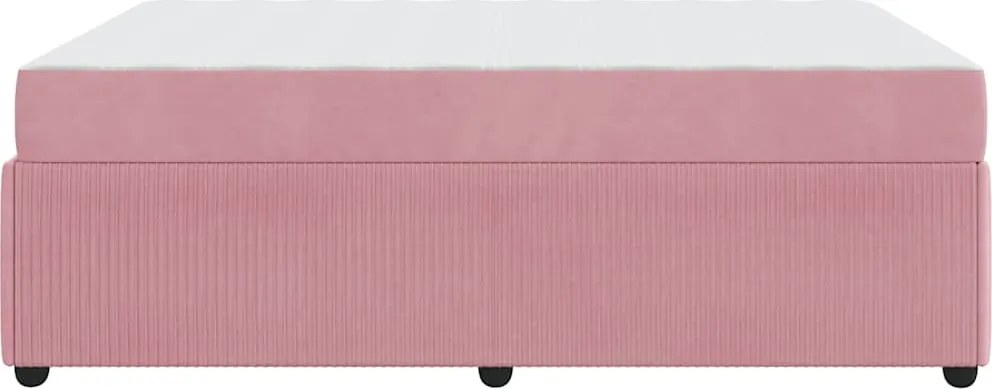 Rám postele Růžová 140 x 200 cm textil 3398404