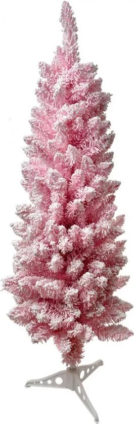 Růžový zasněžený umělý vánoční stromek Christmas Tree - 45*45*120 cm