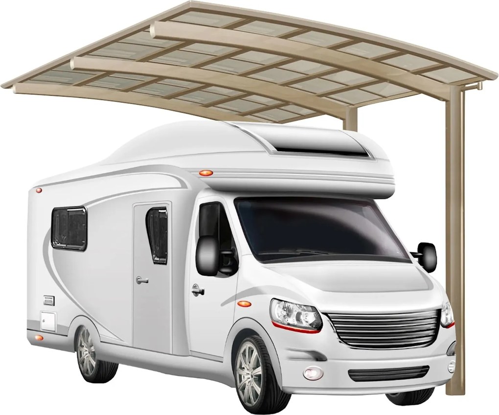 Ximax Alu přístřešek na auto Portoforte Caravan Typ 80 vzhled oceli 270 x 495 cm