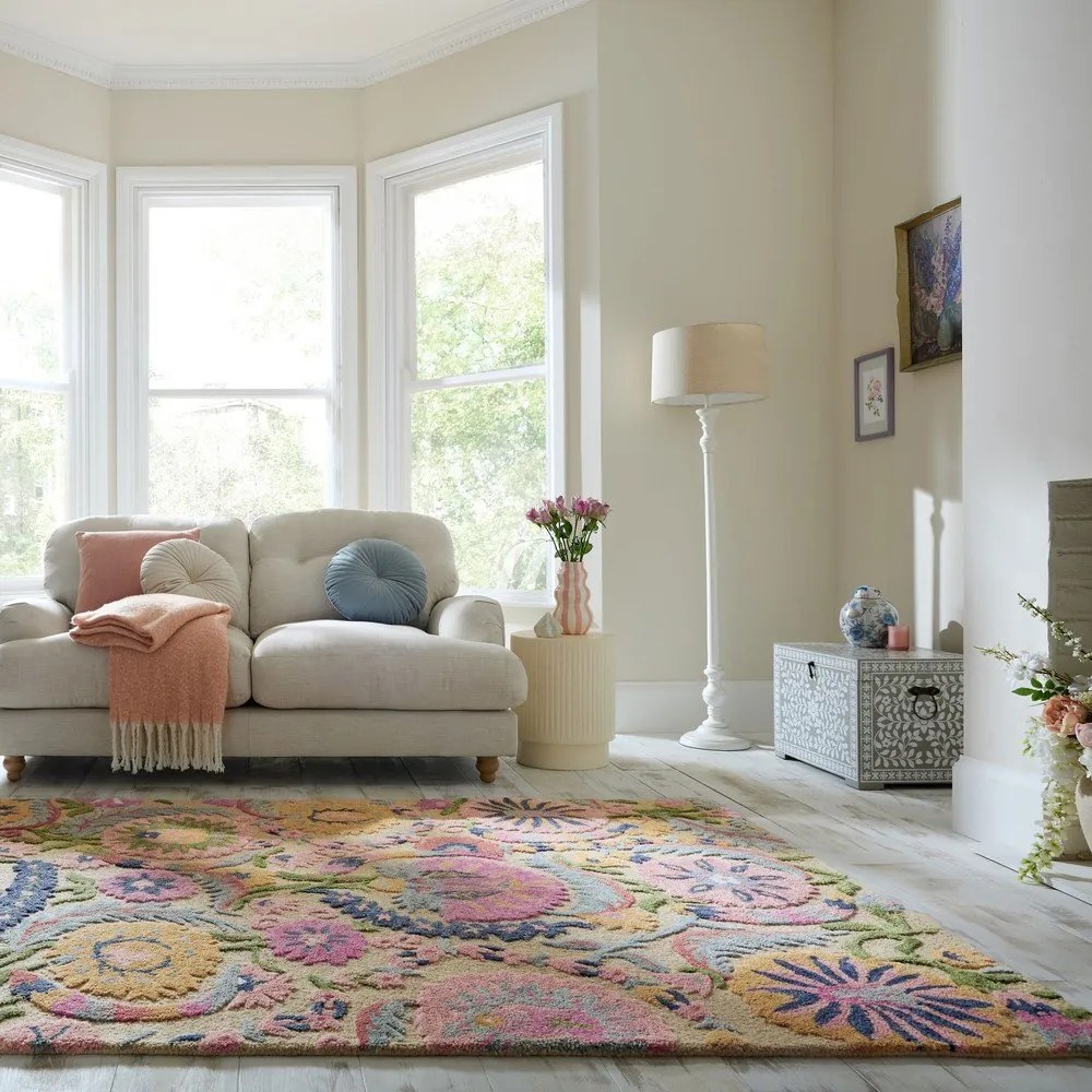Ručně tkaný vlněný koberec 200x300 cm Amira Floral – Flair Rugs