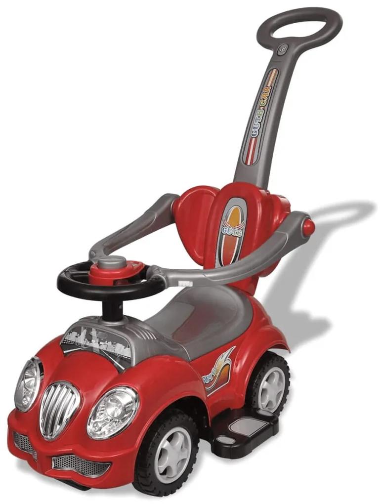 10072 vidaXL Červené dětské odrážedlo auto s vodicí tyčí